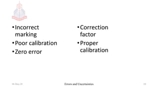 Errors and uncertainities | PPT