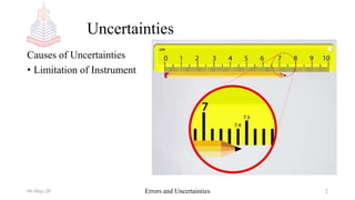 Errors and uncertainities | PPT