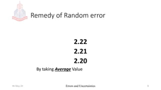 Errors and uncertainities | PPT