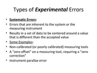 Errors and uncertainties | PPT | Physics | Science