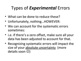 Errors and uncertainties | PPT