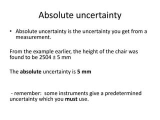 Errors and uncertainties in physics | PPTX