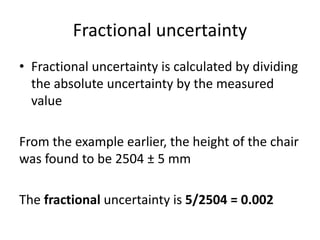 Errors and uncertainties in physics | PPTX