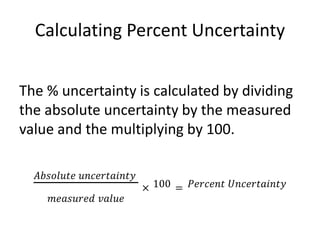 Errors and uncertainties in physics | PPTX