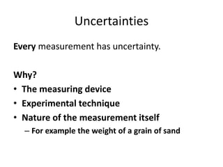 Errors and uncertainties in physics | PPTX