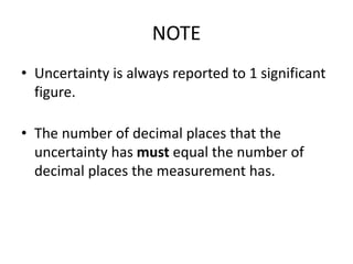 Errors and uncertainties in physics | PPTX