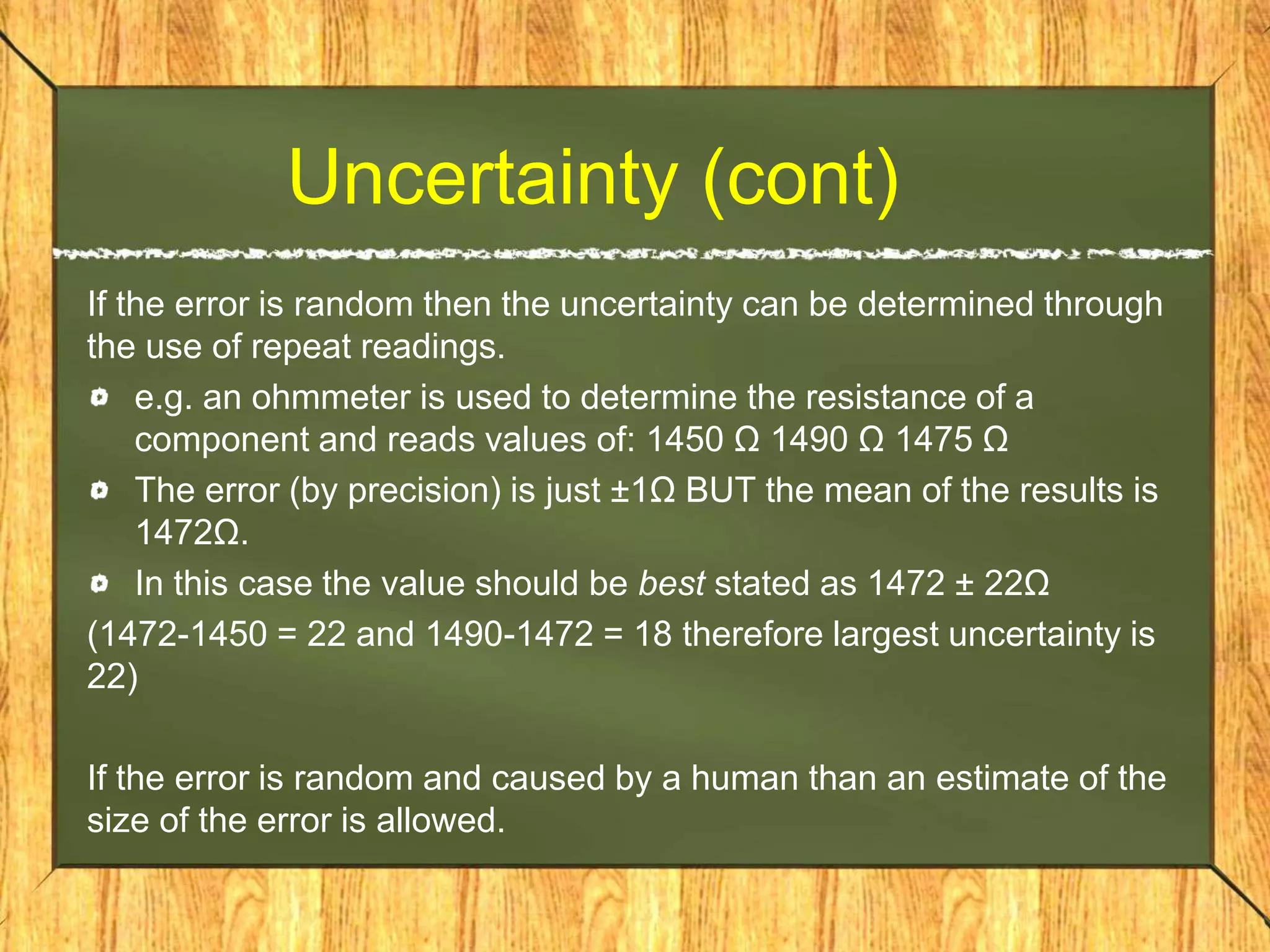 Errors and uncertainty | PPTX