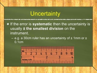 Errors and uncertainty | PPTX