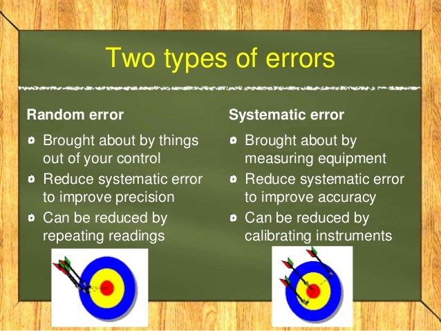 Errors and uncertainty