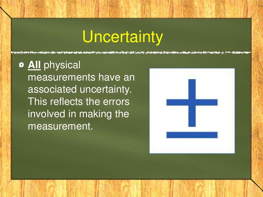 Errors and uncertainty