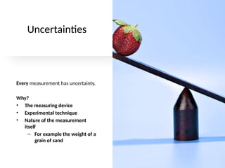 Errors and uncertainty analysis - Physics A level | PPTX
