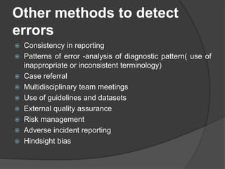 Error Trapping and Error Avoidance in Histopathology | PPTX