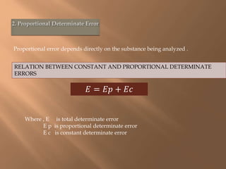 Errors in Chemical Analysis and Sampling | PPTX | Chemistry | Science