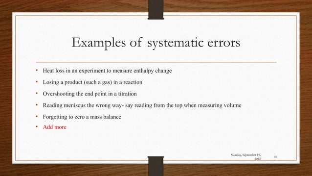Errors in Chemical analysis_Lecture 3.pptx | Chemistry | Science