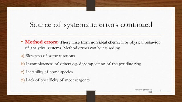 Errors in Chemical analysis_Lecture 3.pptx | Chemistry | Science