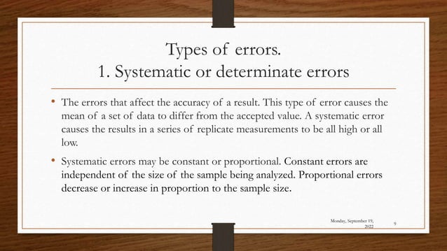 Errors in Chemical analysis_Lecture 3.pptx | Chemistry | Science