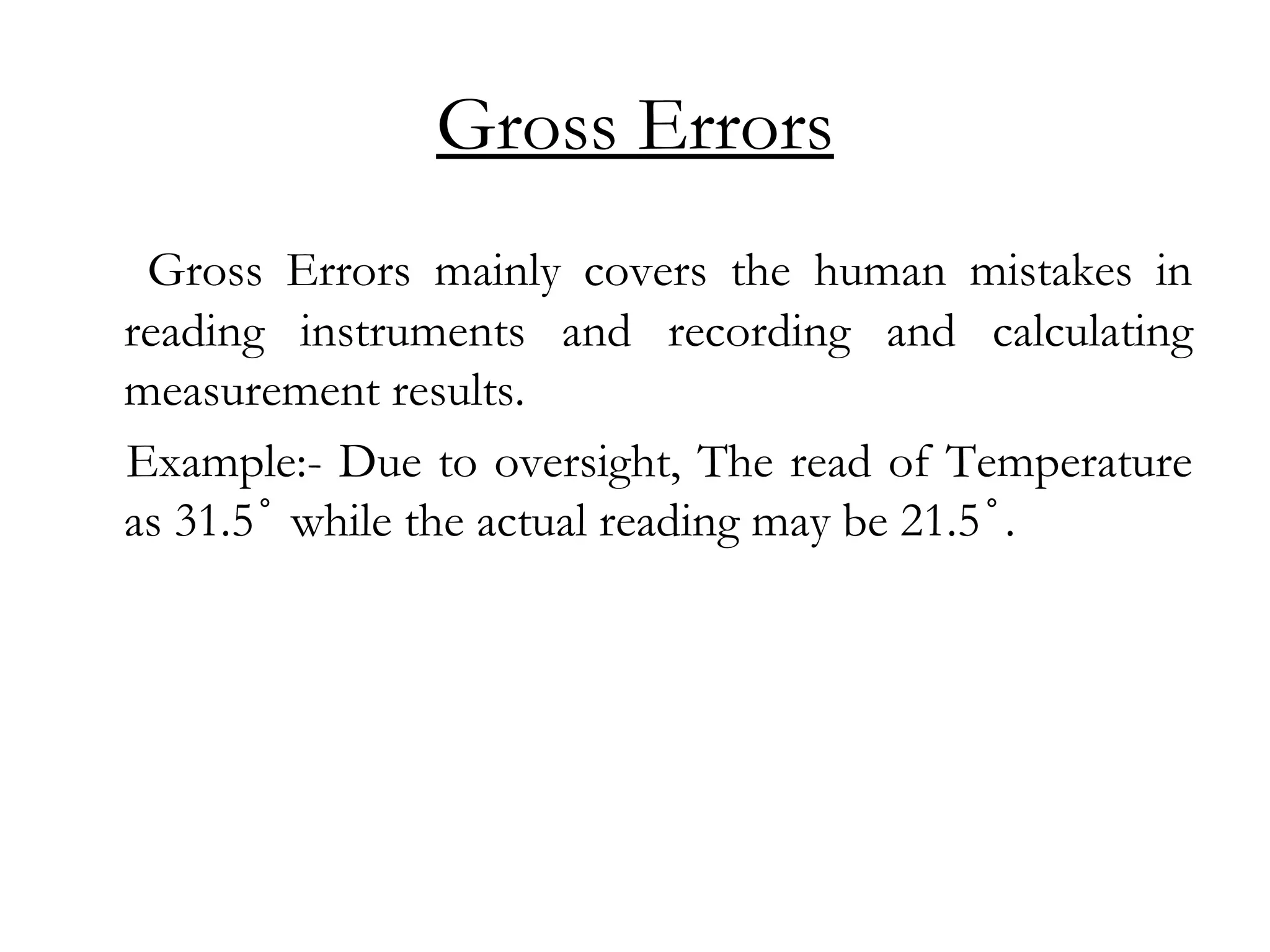 Errors in measurement | PPT