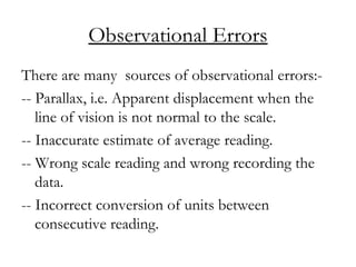 Errors in measurement | PPT