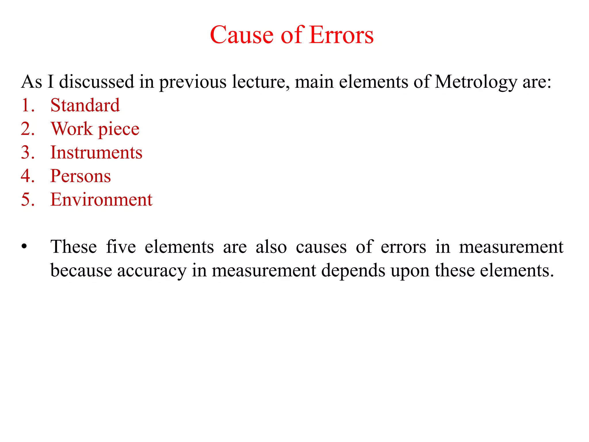 Errors in measurement | PPTX