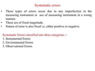 Errors in measurement | PPTX