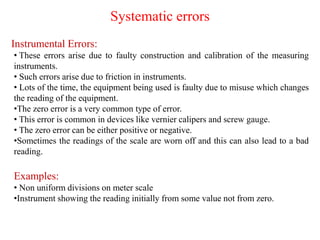Errors in measurement | PPTX