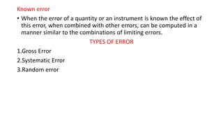Errors in measurement | PPTX