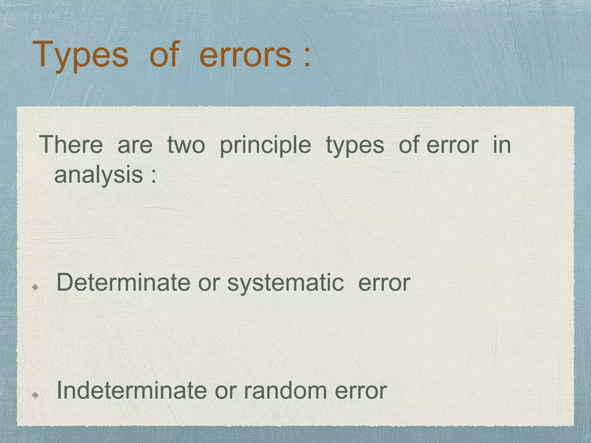 Errors in pharmaceutical analysis | PPTX