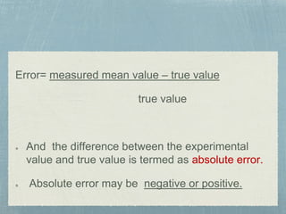Errors in pharmaceutical analysis | PPT
