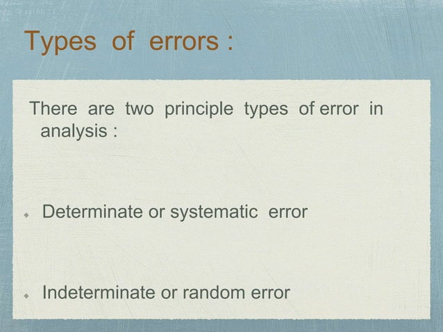 Errors in pharmaceutical analysis | PPT