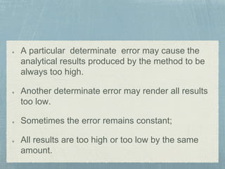 Errors in pharmaceutical analysis | PPT