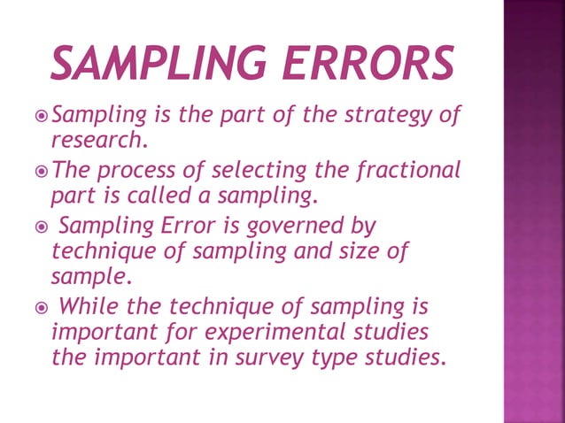 Errors in research | PPTX | Science