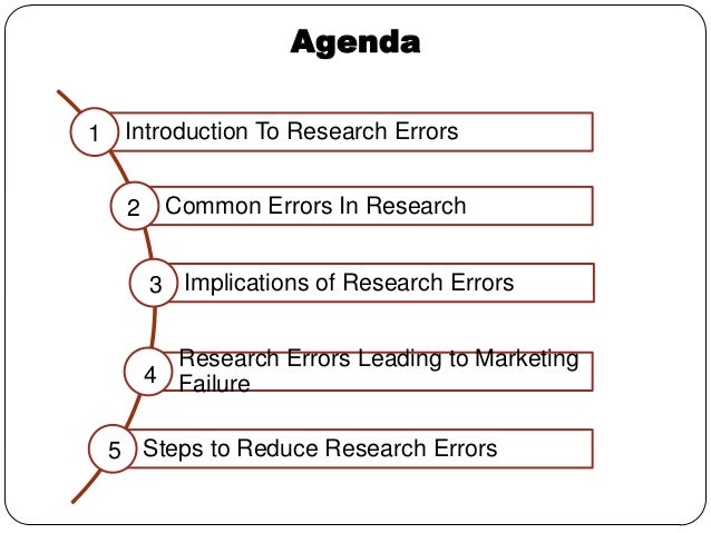 Errors in research