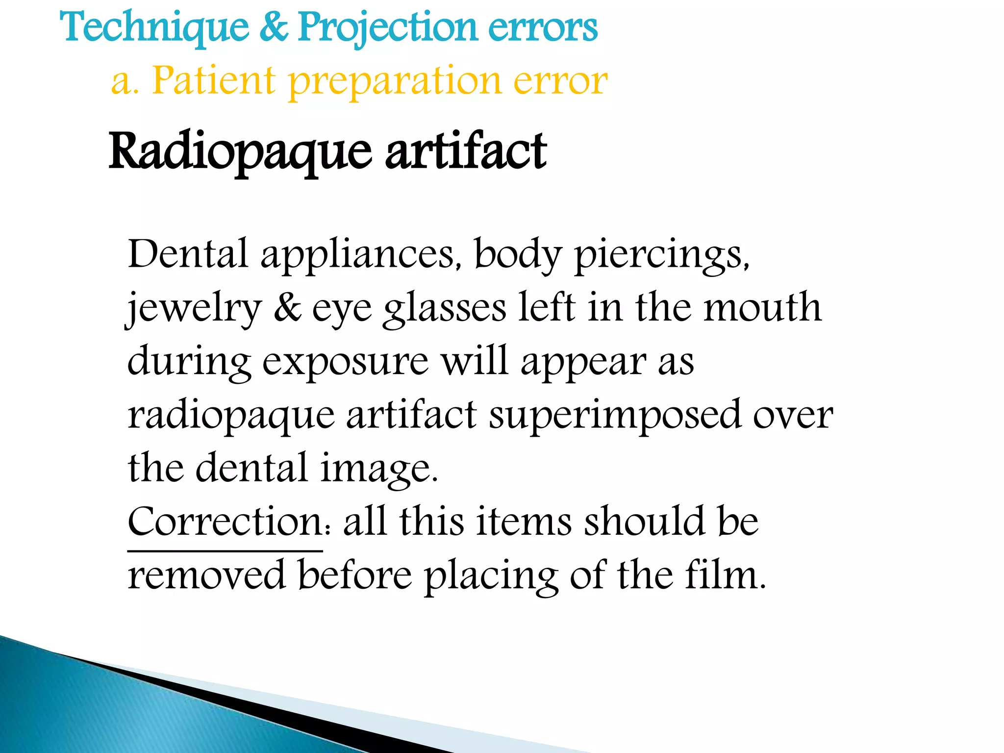 Errors of dental radiography | PPTX