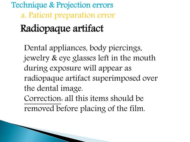 Errors of dental radiography | PPTX