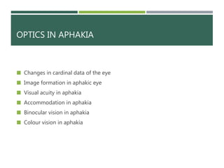 Hypermetropia and Aphakia | PPT