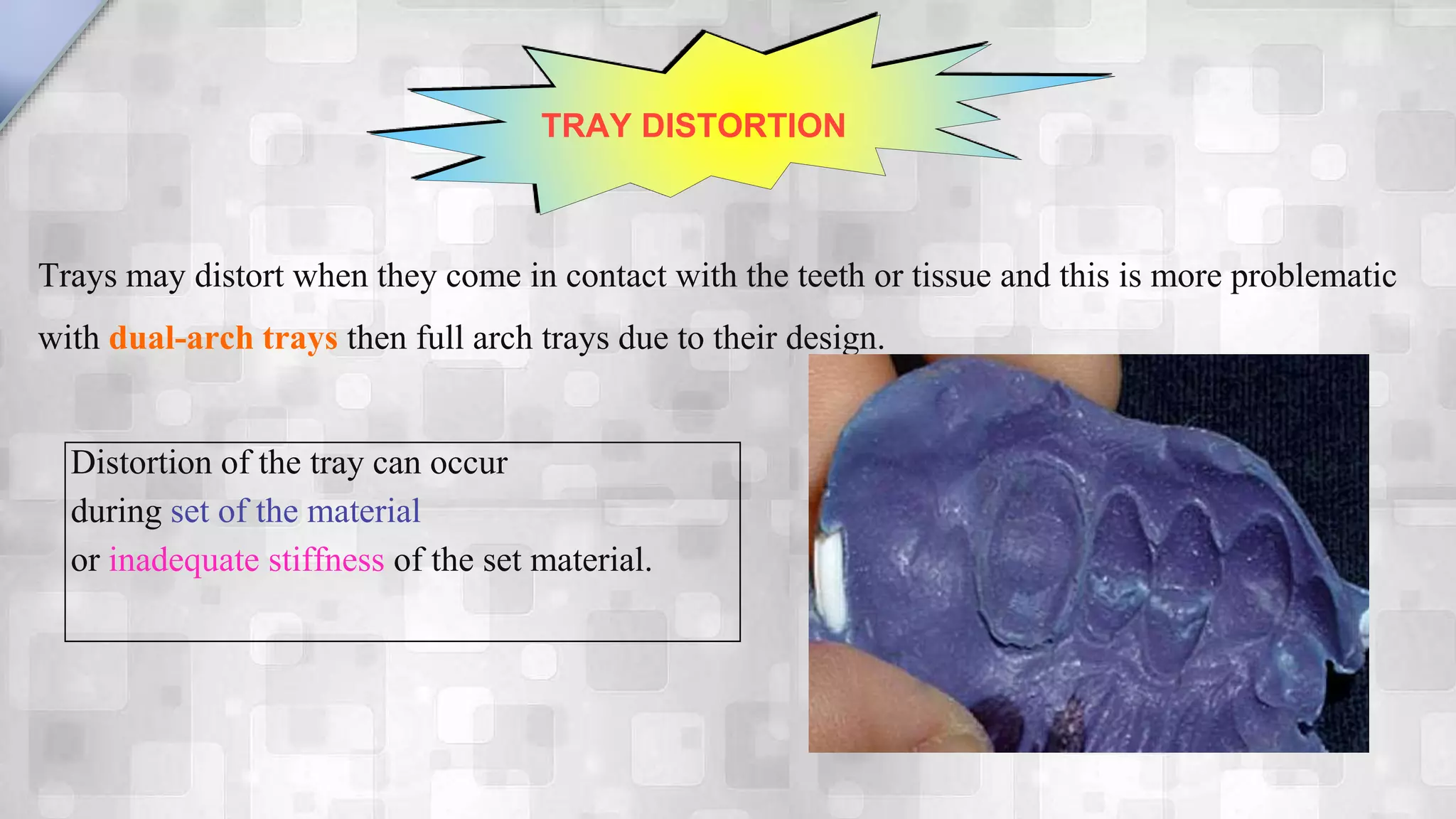 Errors In Impression Taking | PPSX