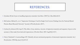 Errors In Impression Taking | PPSX