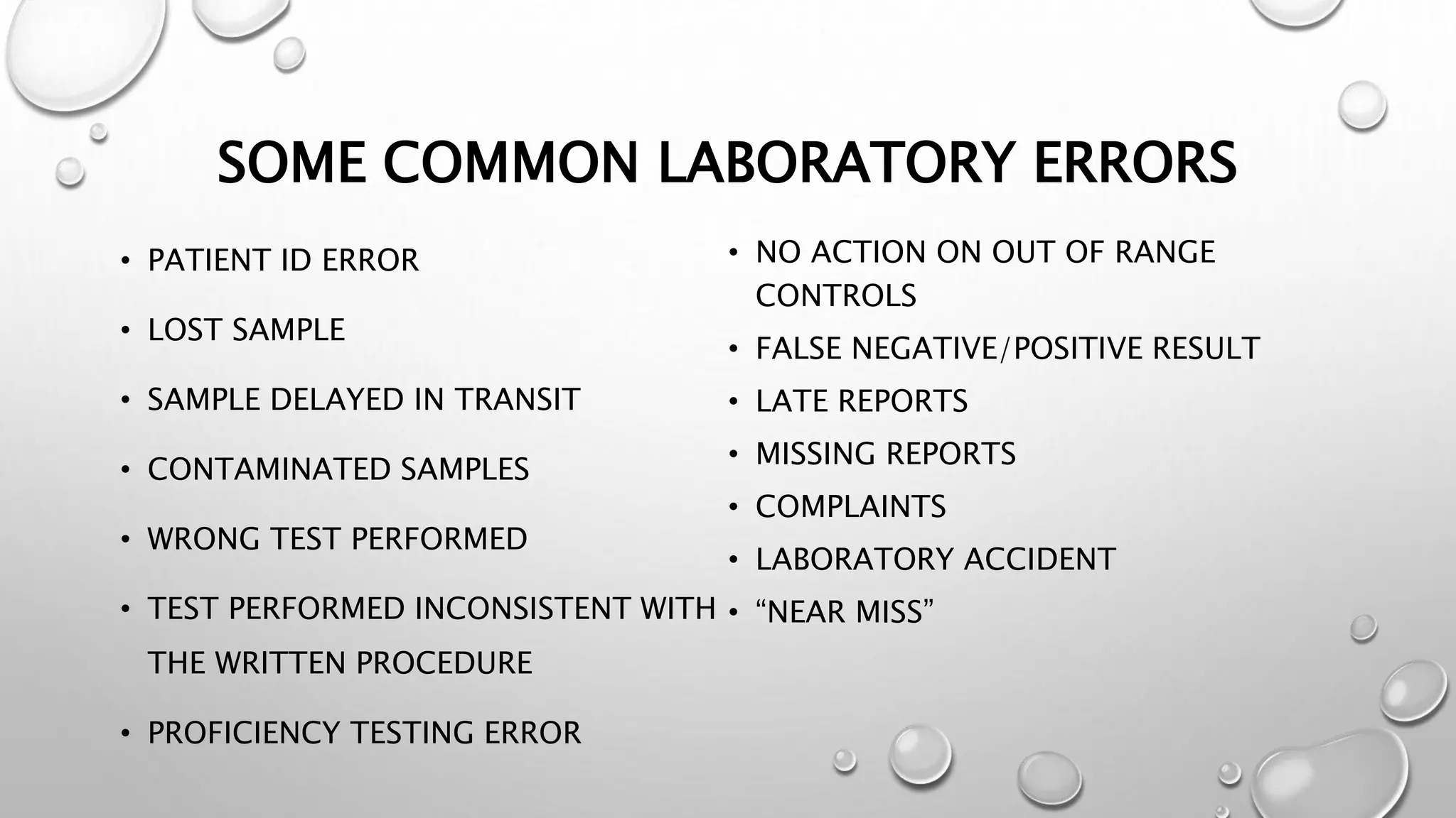 Errors related to clinical laboratory | PPTX