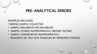Errors related to clinical laboratory | PPTX