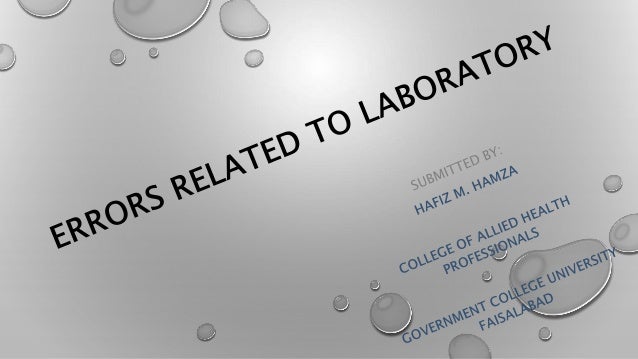 Errors related to clinical laboratory