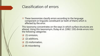 Error taxonomies | PPTX