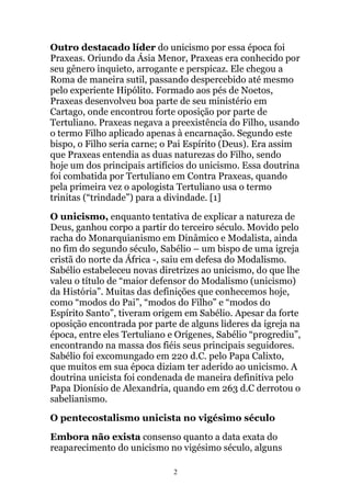 Erros e contradições na teologia Unicista | PDF