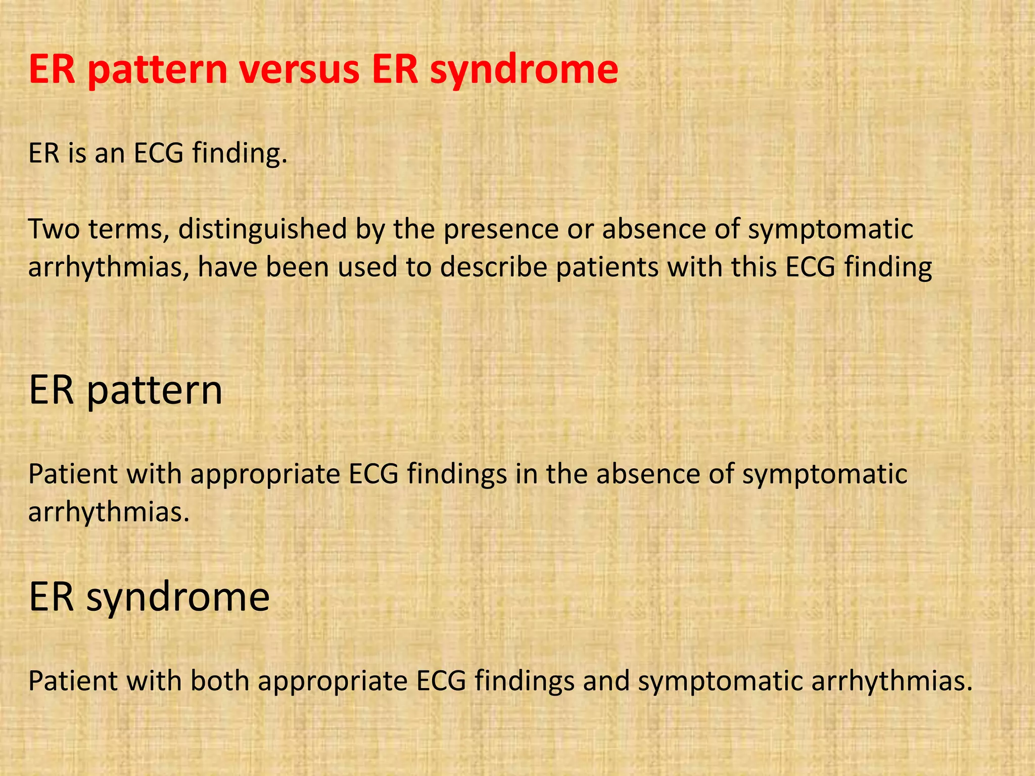Early repolarisation syndrome | PPTX