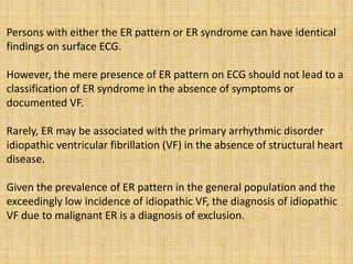 Early repolarisation syndrome | PPTX