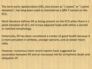 Early repolarisation syndrome | PPTX
