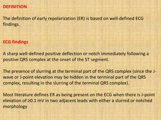 Early repolarisation syndrome | PPTX