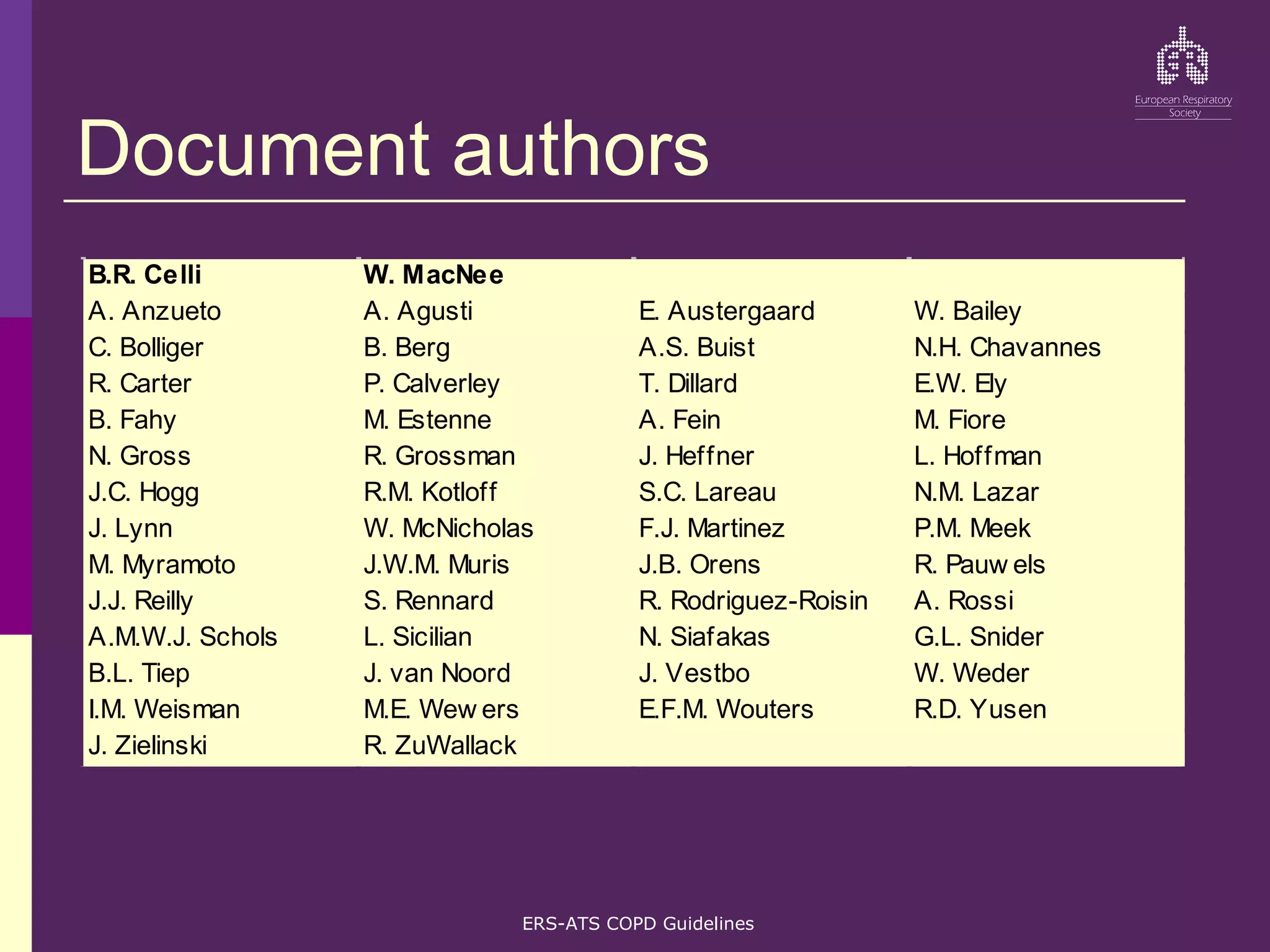 Ers Ats Copd Guidelines | PPT