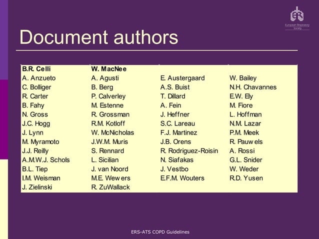 Ers Ats Copd Guidelines | PPT
