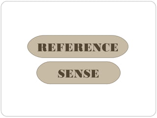 Reference, Sense, and Referring Expression in Semantics | PPT