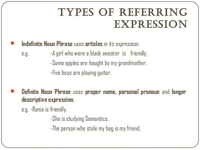 Reference, Sense, and Referring Expression in Semantics